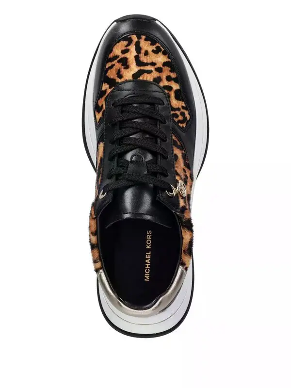 Michael Kors Arla Leopard-print Sneakers - Black