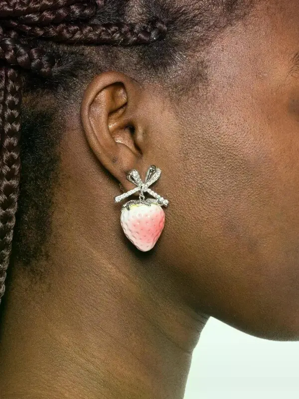 YVMIN Strawberry Bowknot Stud Earrings