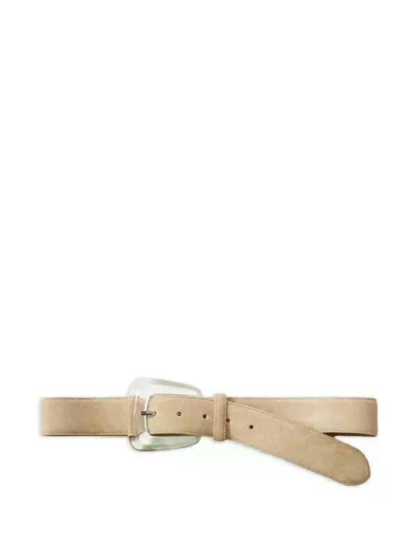 Veronica Beard Suede Resin Belt - Neutrals