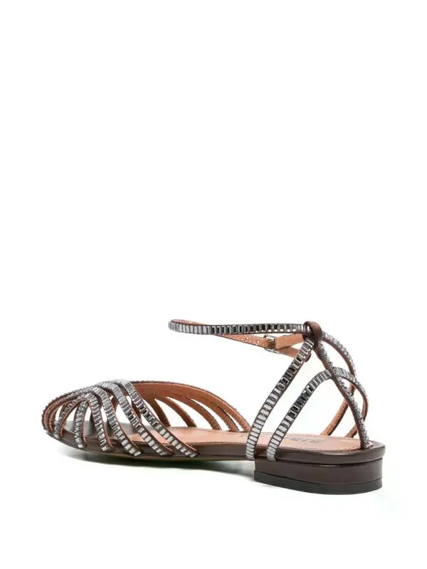 BIBI LOU Embellished Strap Sandals - Silver