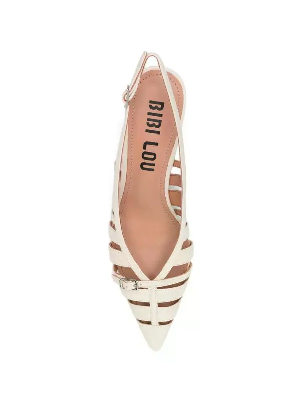BIBI LOU Ali Caged Slingback Pumps - Neutrals