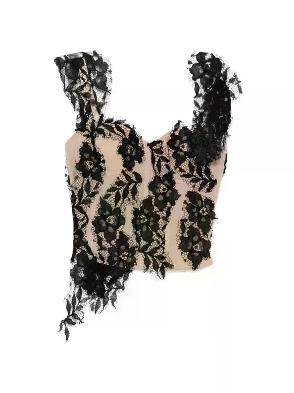 Giuseppe Di Morabito Floral Lace Corset Top