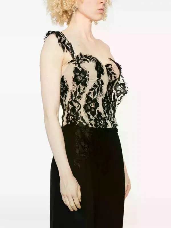 Giuseppe Di Morabito Floral Lace Corset Top