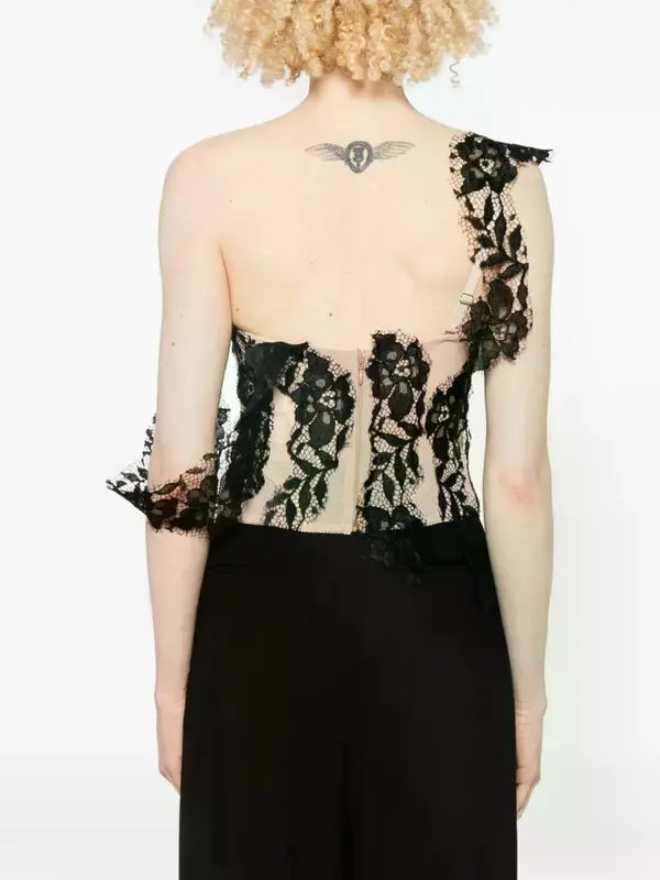 Giuseppe Di Morabito Floral Lace Corset Top
