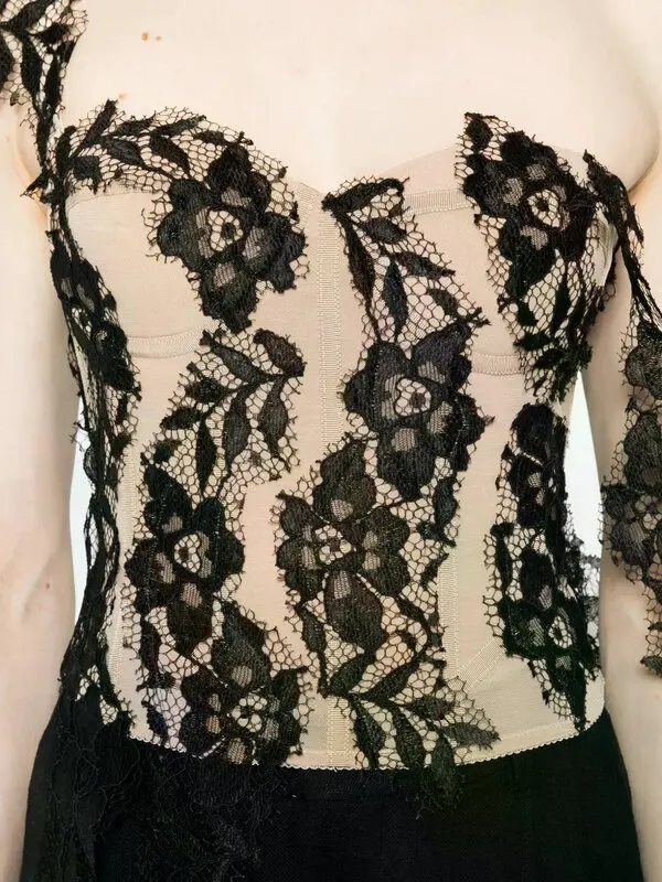 Giuseppe Di Morabito Floral Lace Corset Top