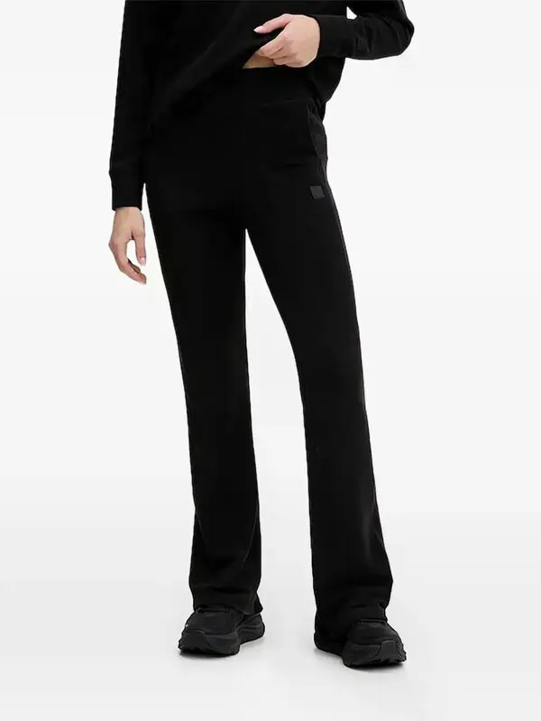 Dkny Waffle Flared Track Pants - Black
