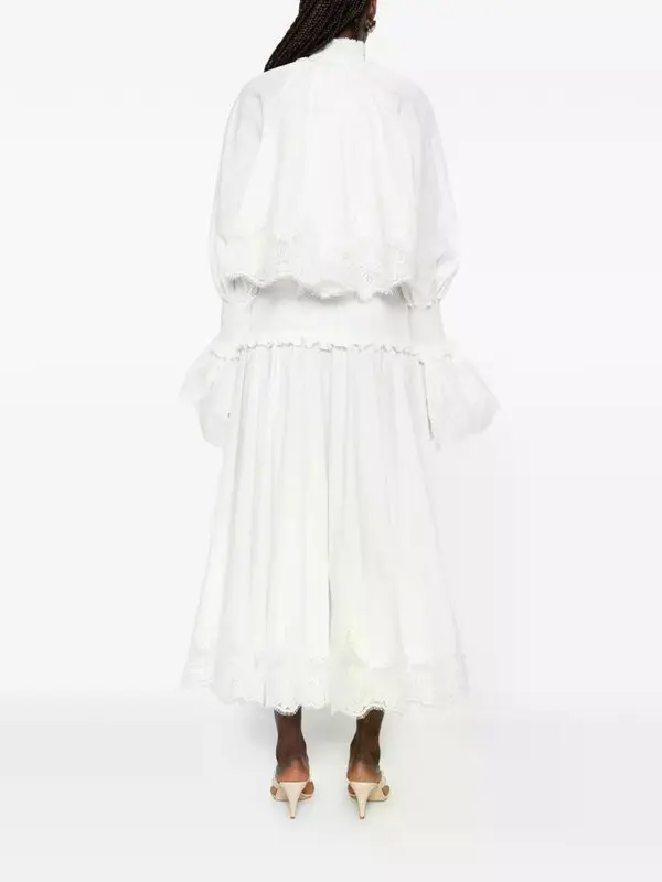 Zimmermann Lace-detail Ruffle Midi Dress