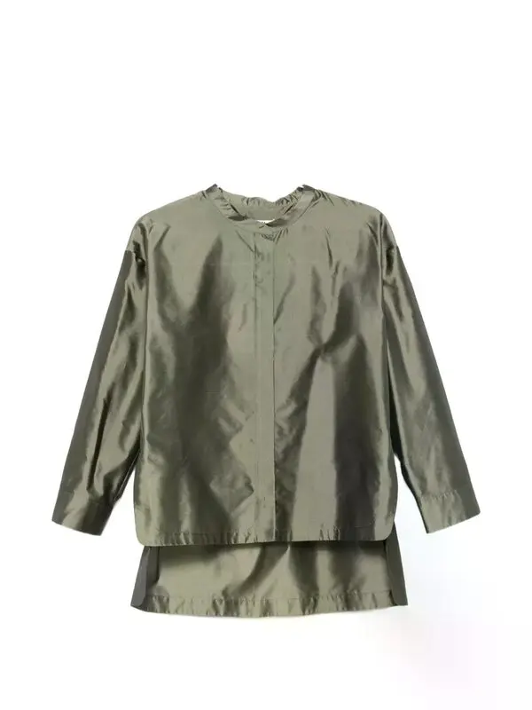 Max Mara Collarless Shirt - Green
