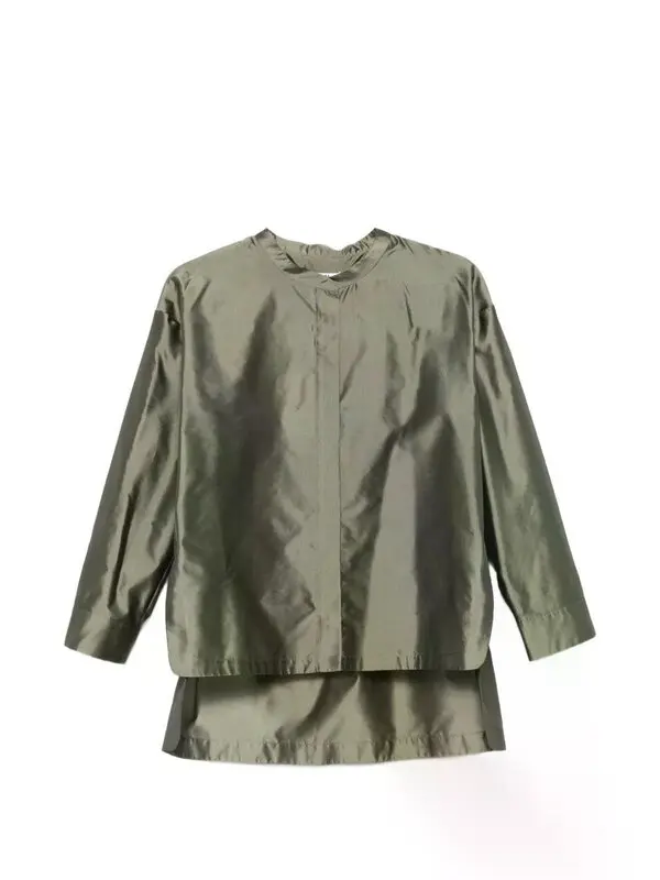 Max Mara Collarless Shirt - Green