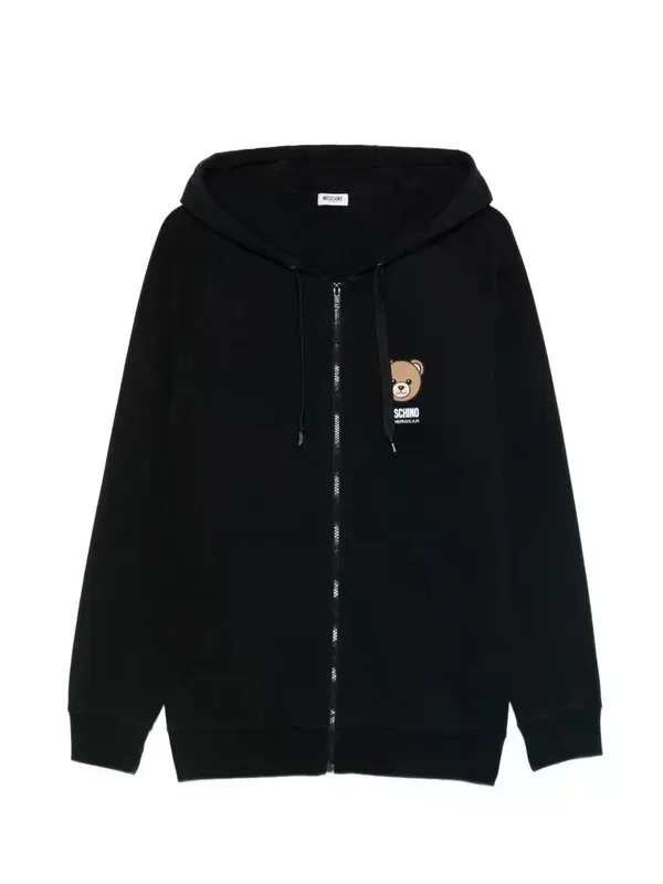 Moschino Logo-detail Hoodie - Black