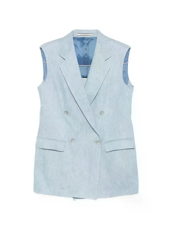 Tagliatore Bernice Double-breasted Vest - Blue