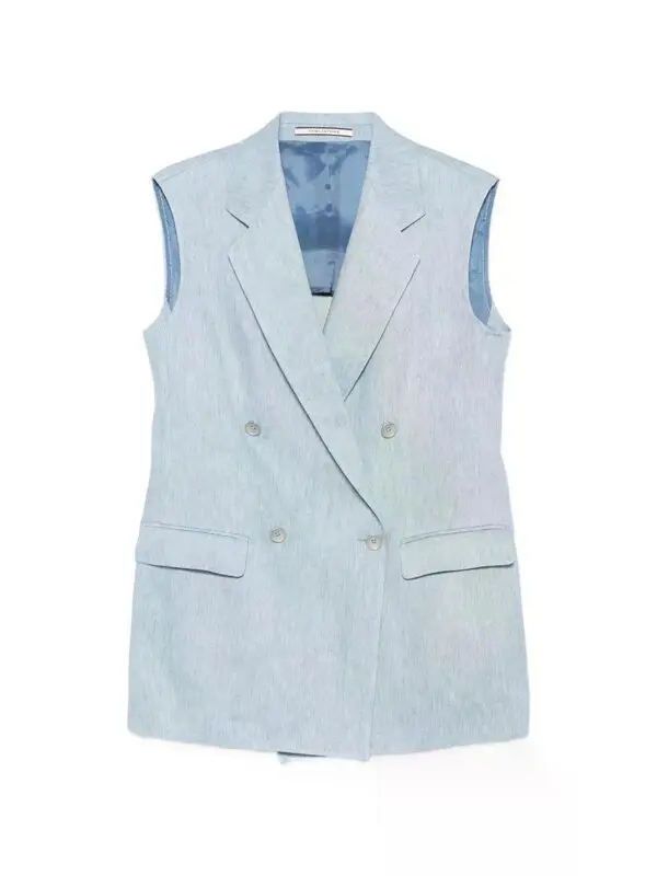Tagliatore Bernice Double-breasted Vest - Blue