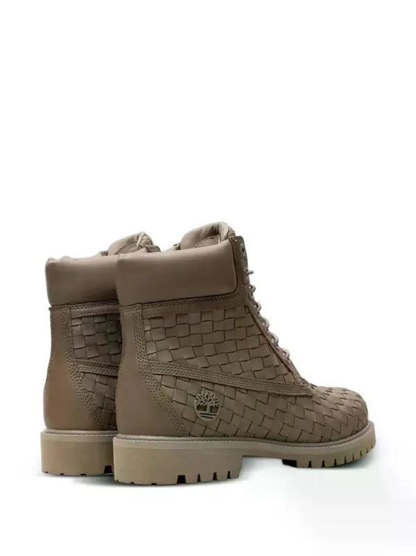 Timberland Woven Leather Lace-up Boots