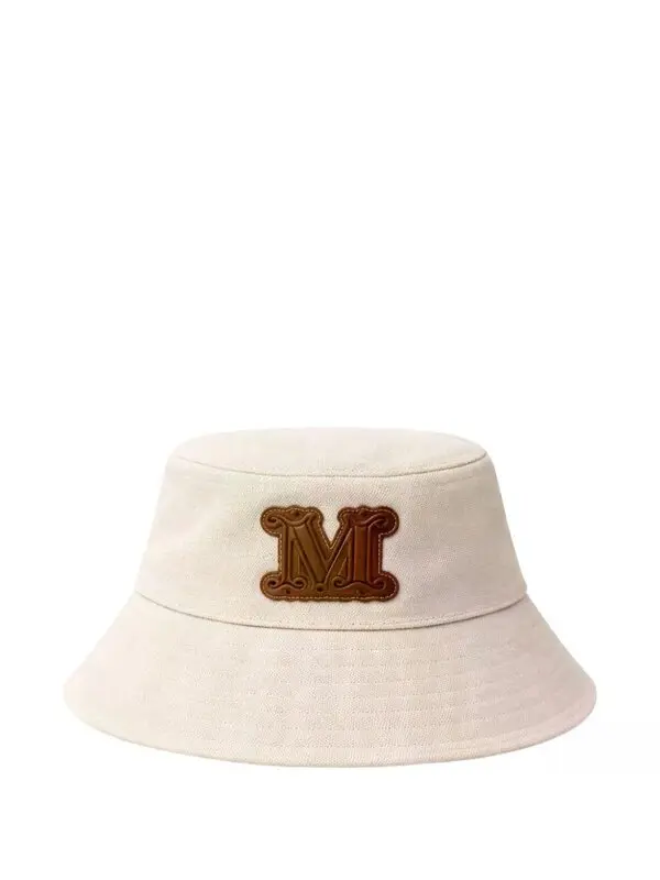 Max Mara Logo-appliqué Bucket Hat - Neutrals