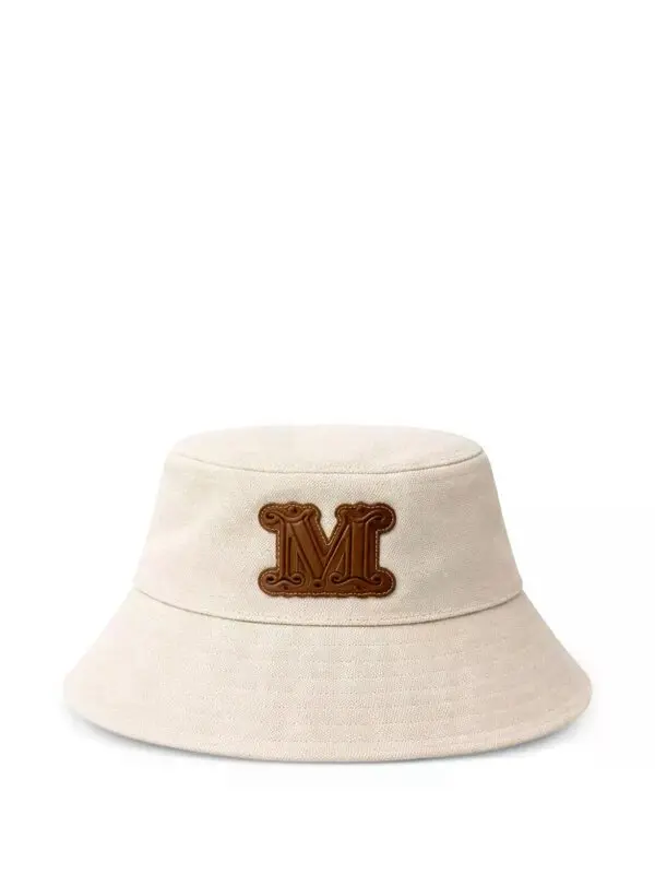 Max Mara Logo-appliqué Bucket Hat - Neutrals