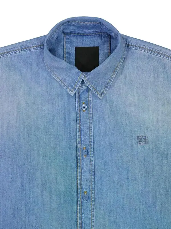 Givenchy Denim Short-sleeve Shirt
