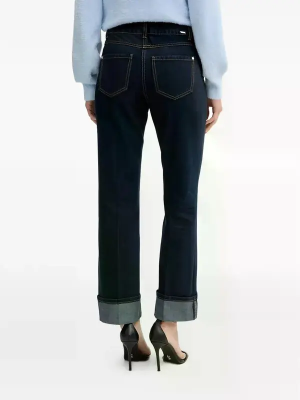 MORGAN Cuffed-hem Straight Leg Jeans