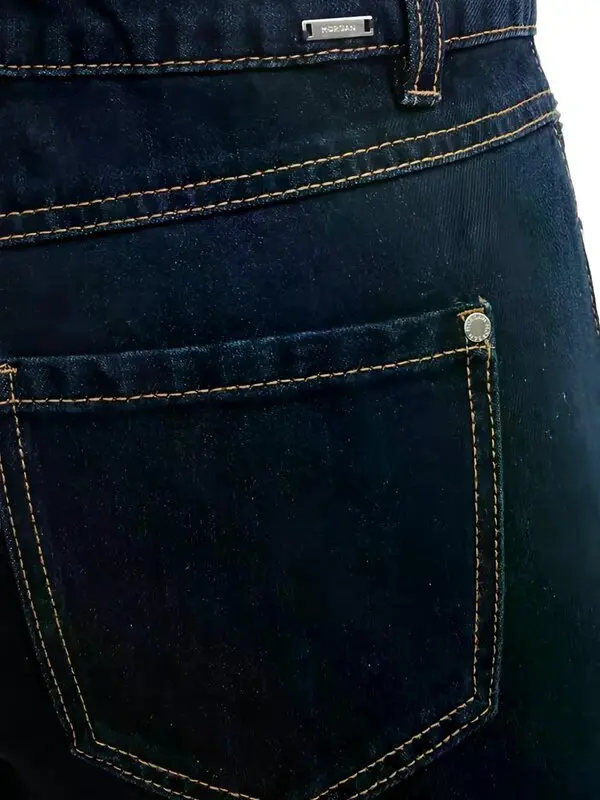 MORGAN Cuffed-hem Straight Leg Jeans