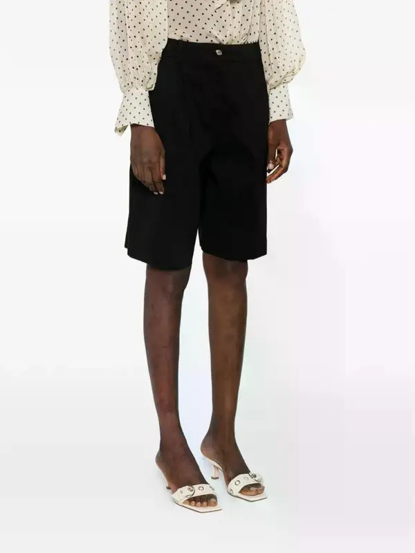 Pinko Tailored Linen Shorts - Black