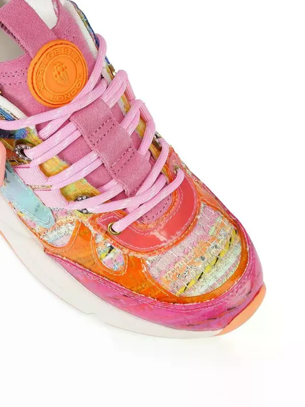 Kurt Geiger Rainbow Tweed Runner Sneakers - Pink