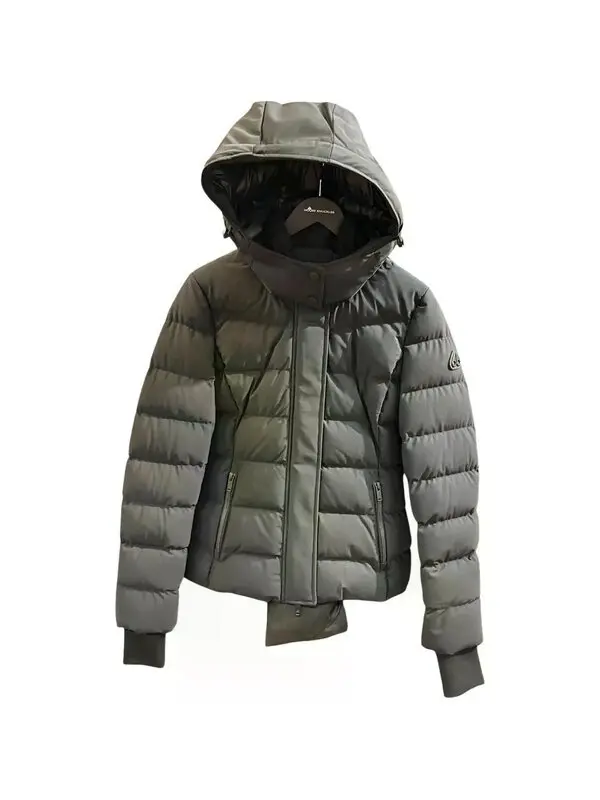 Moose Knuckles Hooded Down Jacket - Grey