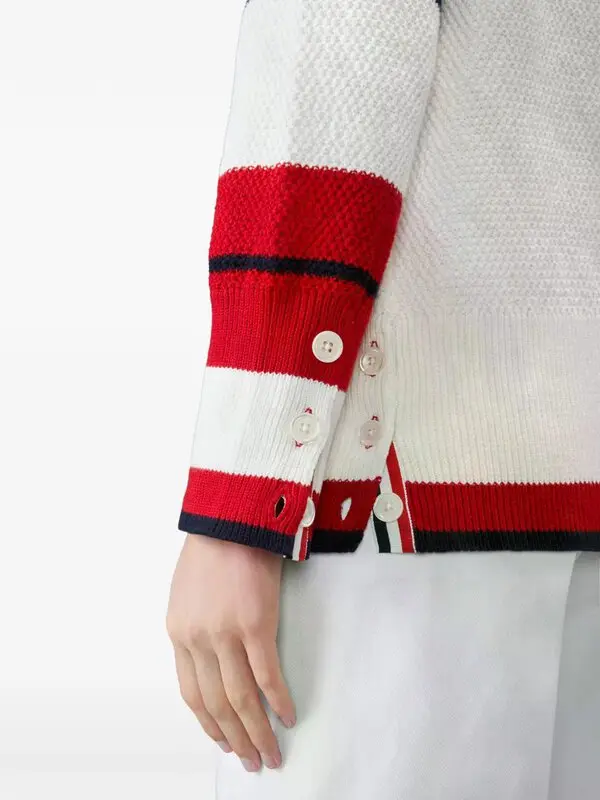 Thom Browne Tennis Racquet Intarsia Cardigan