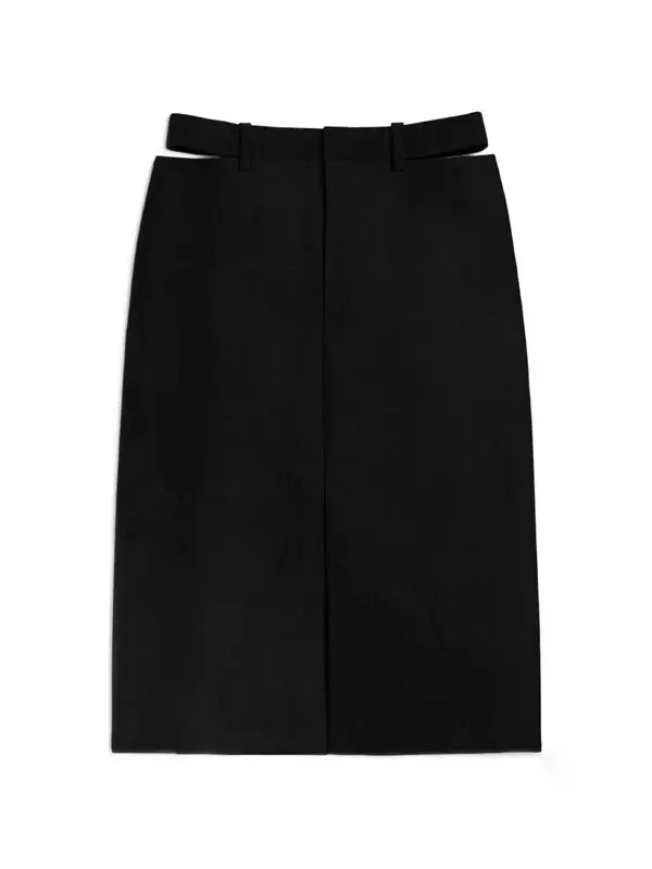 JIL SANDER Cut-out Midi Skirt - Black