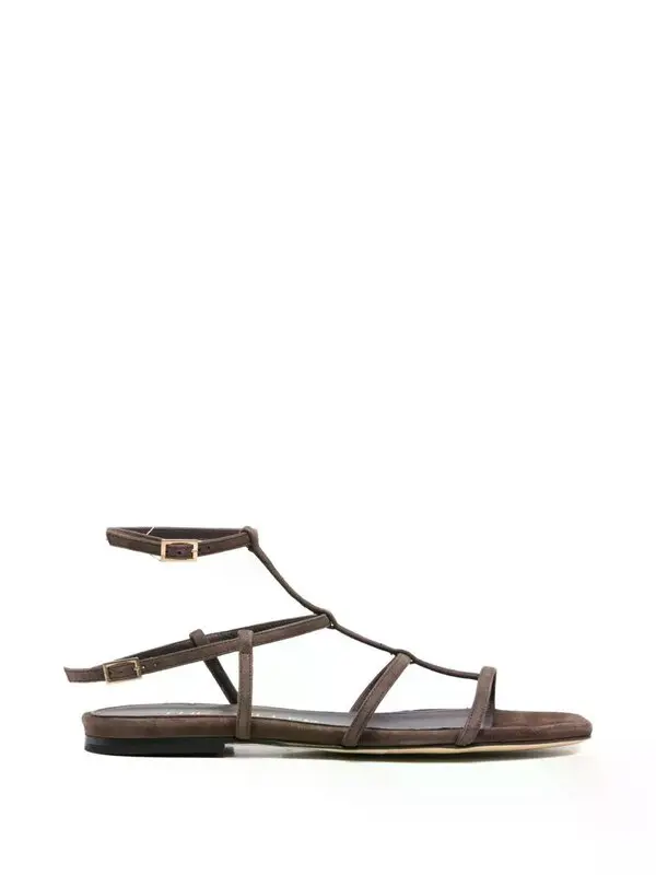 THE SELLER T-bar Suede Sandals - Brown