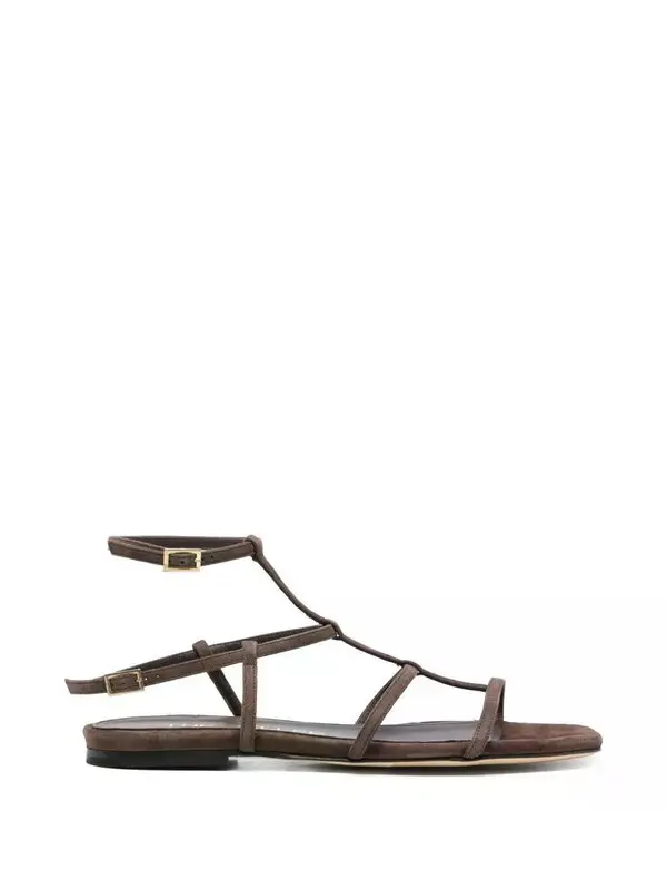 THE SELLER T-bar Suede Sandals - Brown