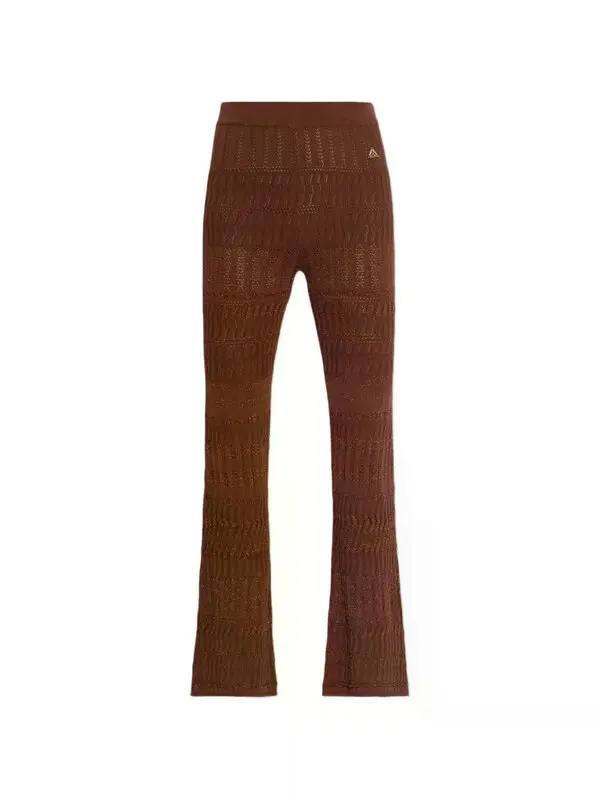 AKEP Openwork Straight-leg Trousers - Brown