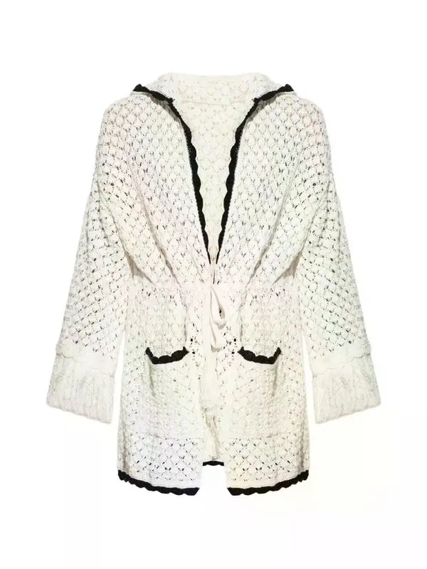AKEP Hooded Cardigan - White