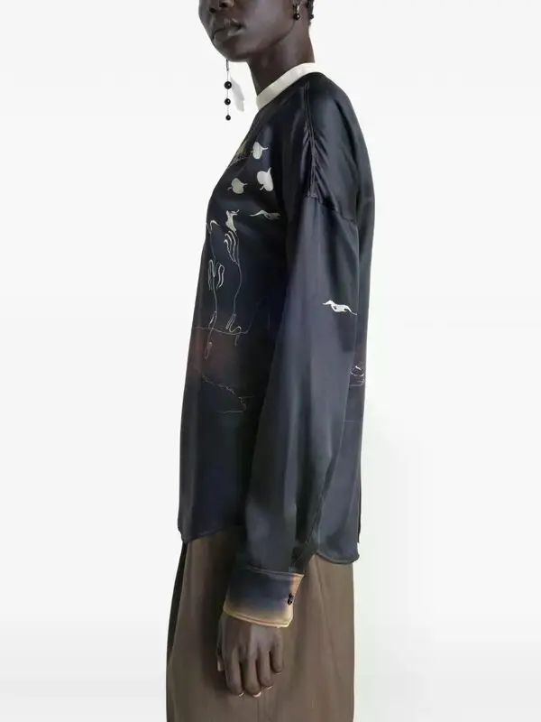 LEMAIRE Lemiaire Printed Silk Blouse