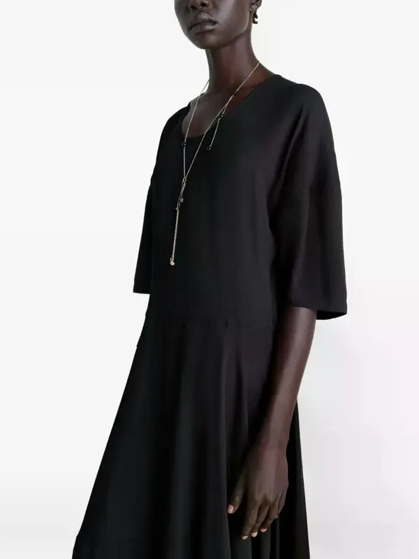 LEMAIRE Crepe De Chine Viscose Balloon Dress - Black