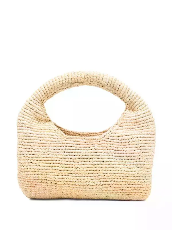 Manebí Halfmoon Raffia Tote Bag - Neutrals