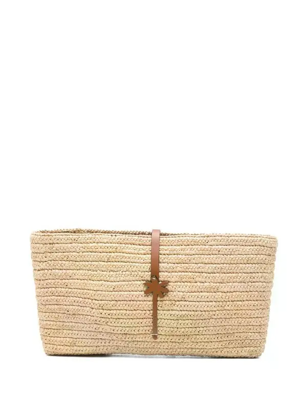 Manebí Kaia Palm-tree Clutch Bag - Neutrals