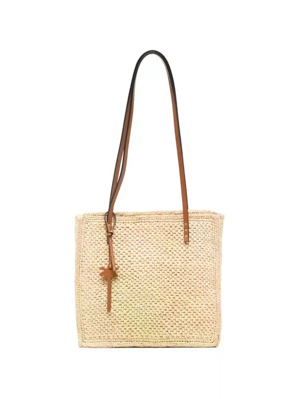 Manebí Inez Raffia Shoulder Bag - Neutrals