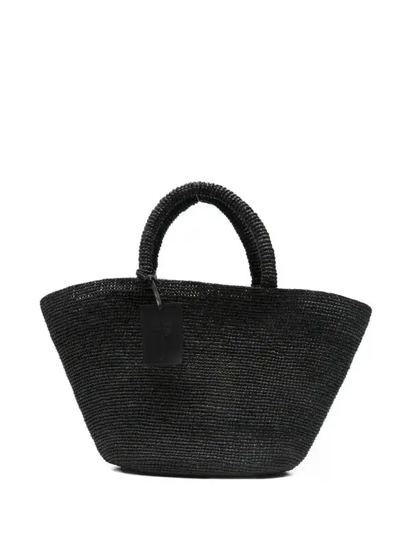 Manebí Panier Raffia Tote - Black