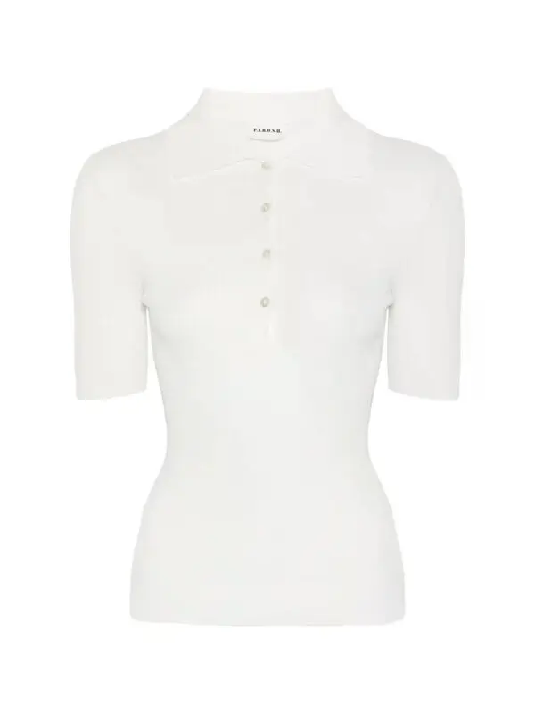 P.a.r.o.s.h Buttoned Polo Shirt - White