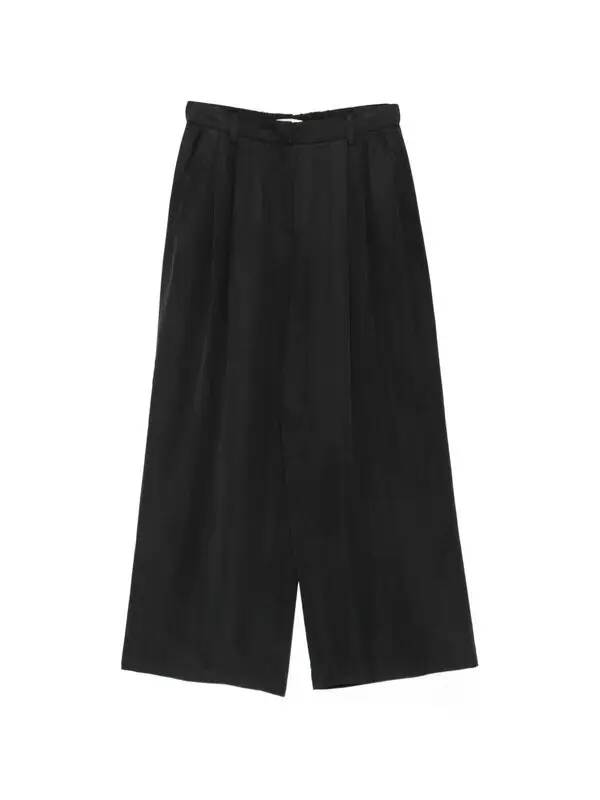 AMOMENTO Pleated Trousers - Black