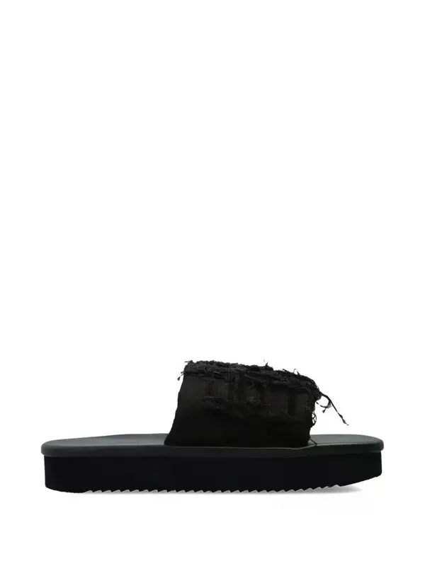 Rick Owens Twisted Platform Slides - Black