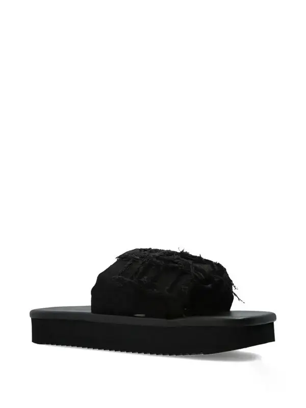 Rick Owens Twisted Platform Slides - Black