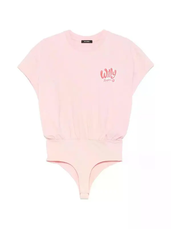 WILLY CHAVARRIA Logo-print Bodysuit - Pink