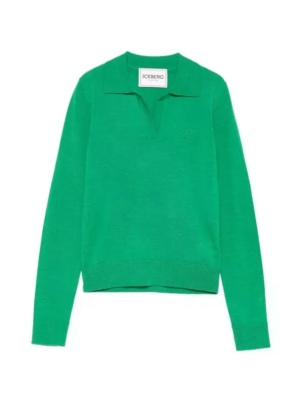 Iceberg V-neck Sweater - Green