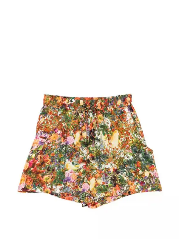 OSKLEN Floral Drawstring Shorts - Orange