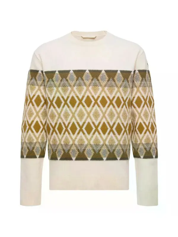 Moncler Geometric-pattern Sweater - Neutrals