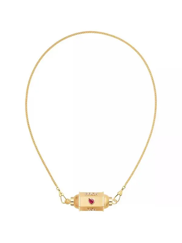 MARIE LICHTENBERG Love You Locket Ruby And Diamond Necklace - Gold