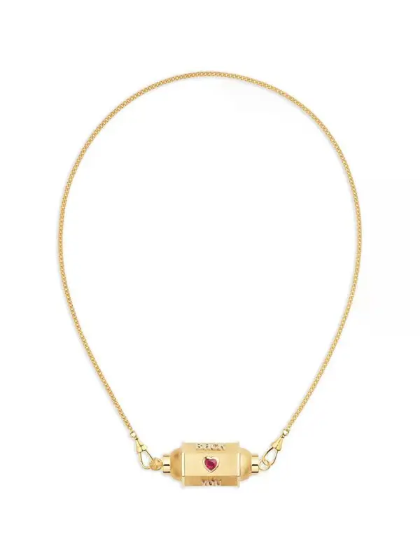 MARIE LICHTENBERG Love You Locket Ruby And Diamond Necklace - Gold