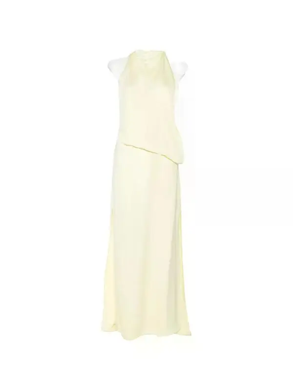 Sportmax Dolmen Asymmetric Midi Dress - Yellow
