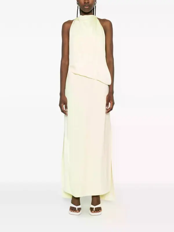 Sportmax Dolmen Asymmetric Midi Dress - Yellow