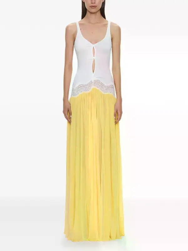 Christopher Esber Twist Lace Tank Maxi Dress - Yellow